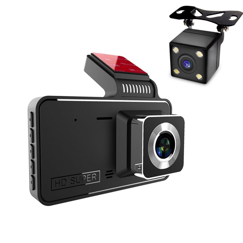 Camera auto DVR duala FullHD 1080P display 4 inch Night Vision ...